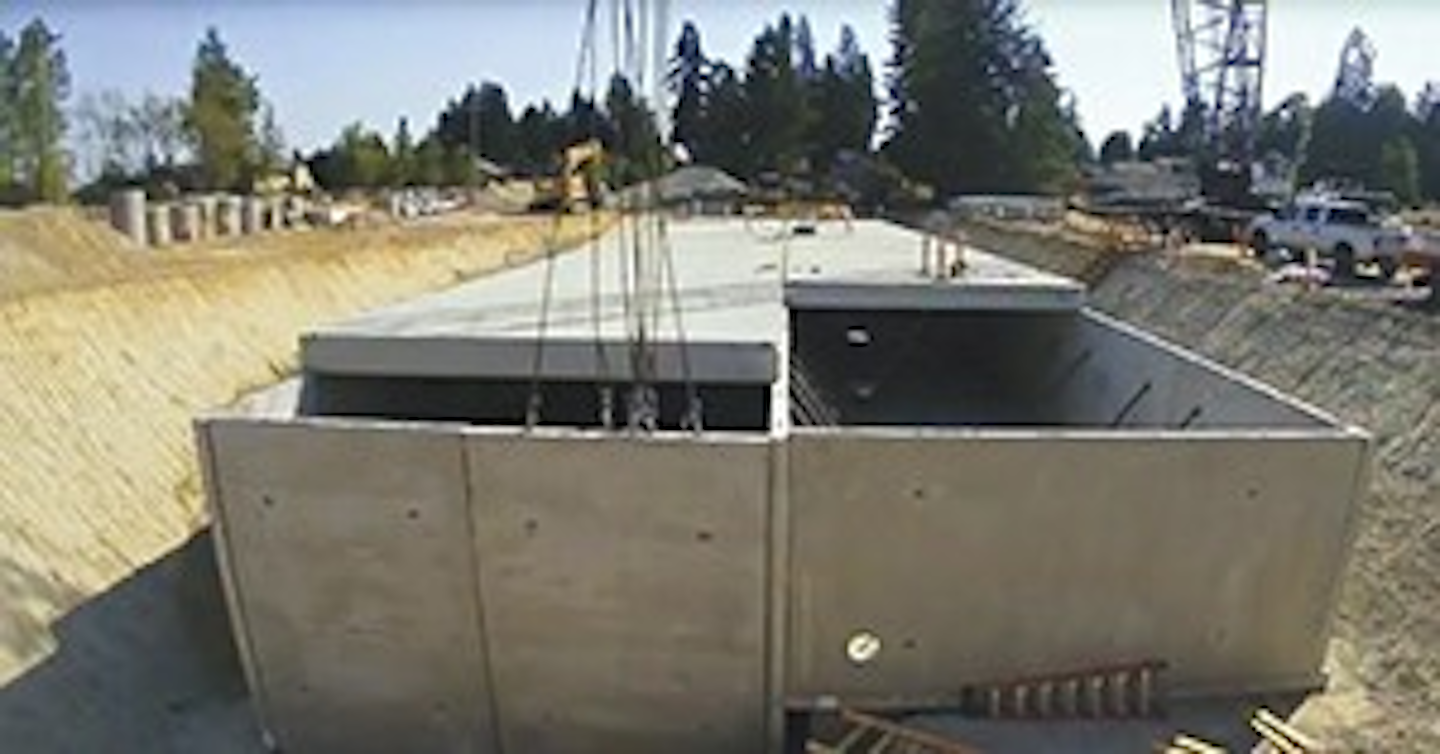 Oldcastle Precast's Stormwater Panel Vault System installed in school ...