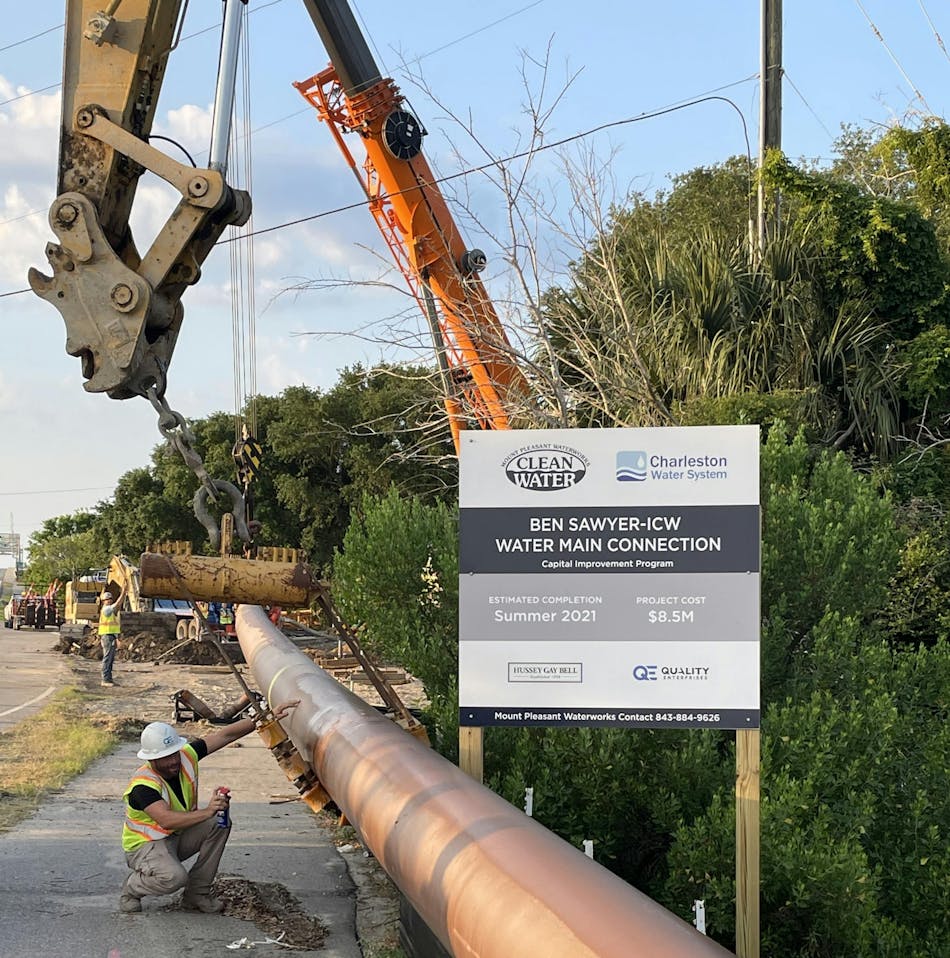 New water main installation under wetland | WaterWorld